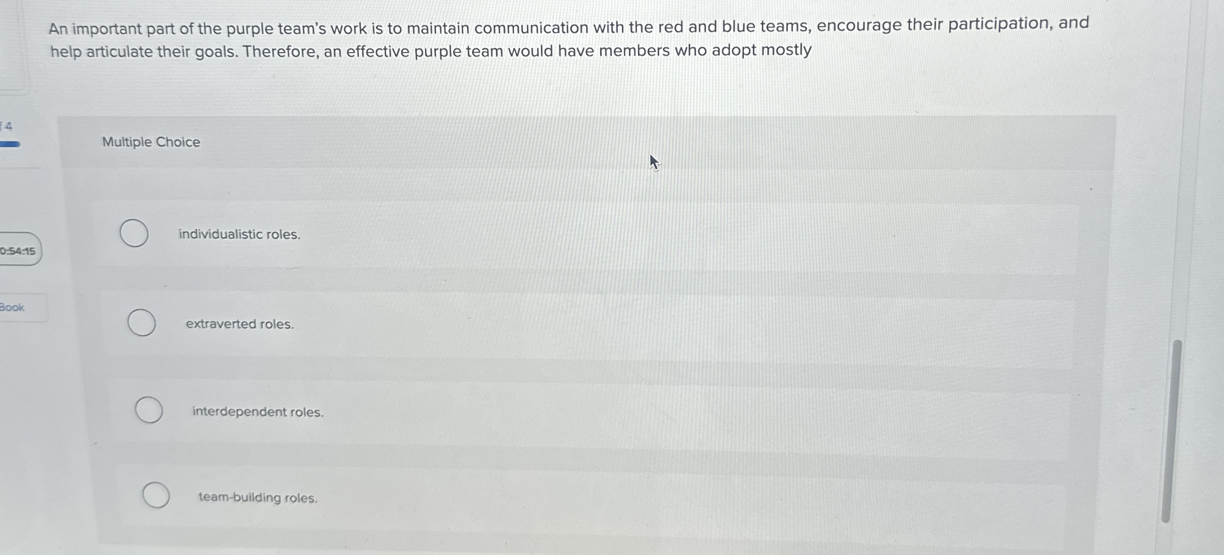 Solved An important part of the purple team's work is to | Chegg.com