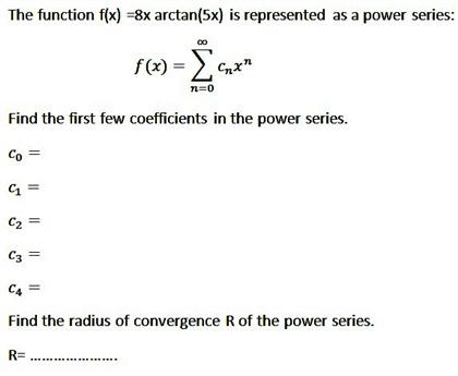 Solved The function f(x) =8x arctan(5x) is represented as a | Chegg.com