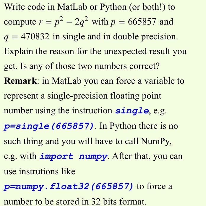 Solved Write Code In Matlab Or Python Or Both To Computer 7340