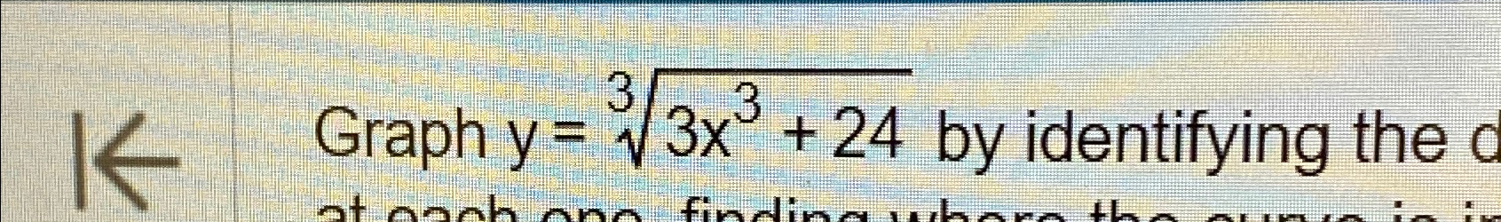 Solved Graph y=3x3+243 ﻿by identifying thwhat are the | Chegg.com