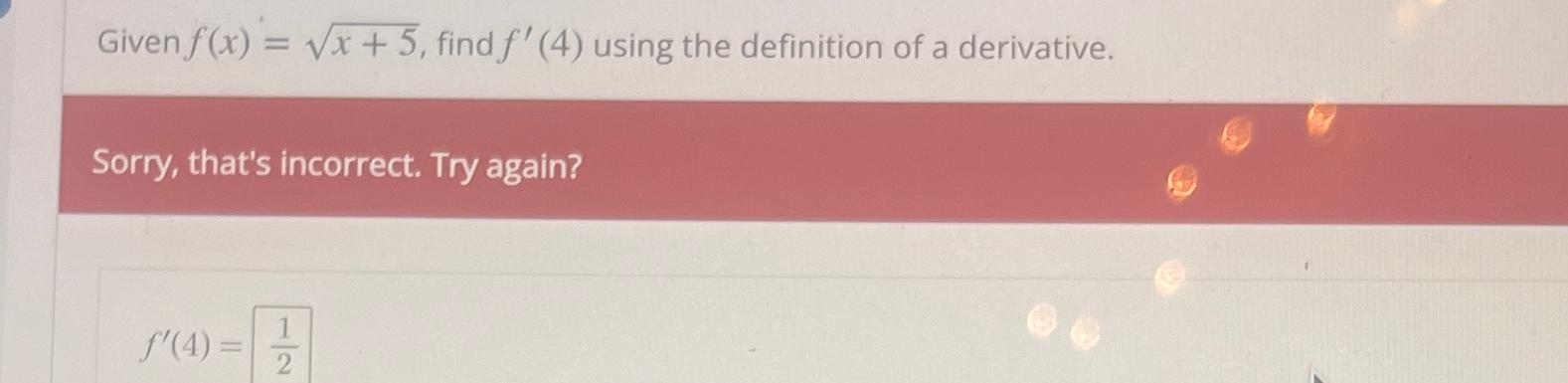 Solved Given F X X 52 ﻿find F 4 ﻿using The Definition Of