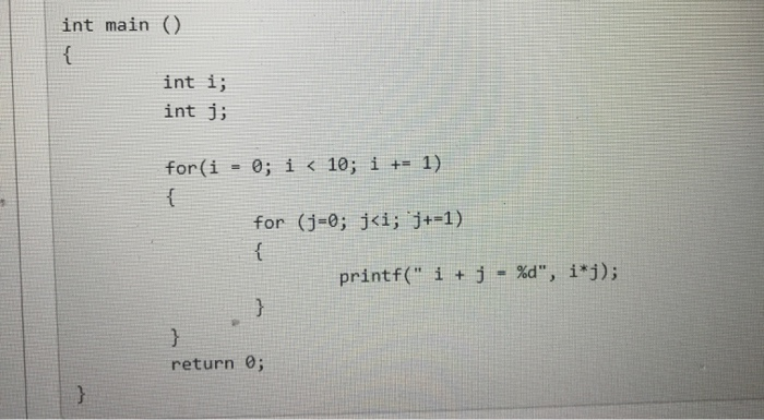 Solved int main() int i; int i; for(i = 0; i
