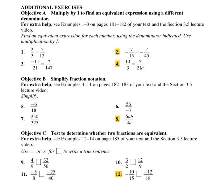 Solved Objective B Divide and simplify using fraction | Chegg.com Solved Objective B Divide and simplify using fraction | Chegg.com