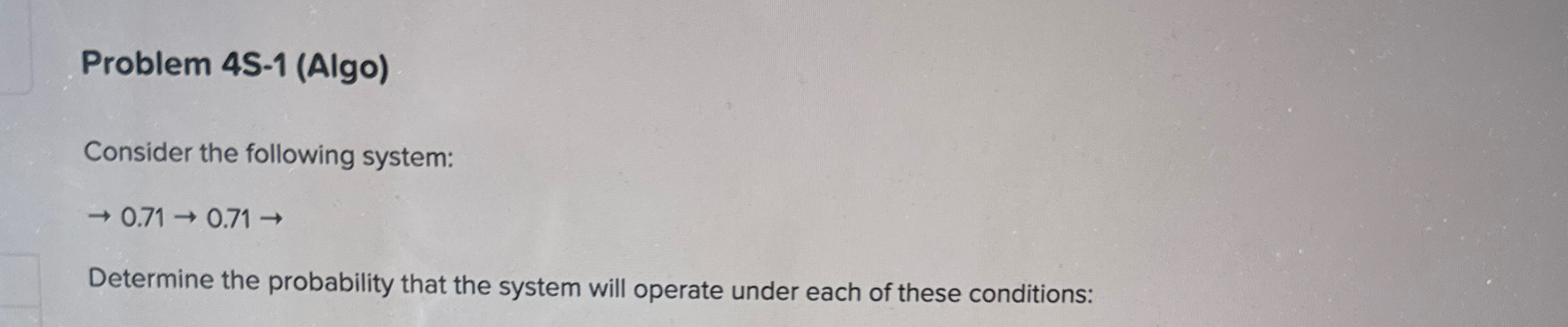 Solved Problem 4S-1 (Algo)Consider the following | Chegg.com