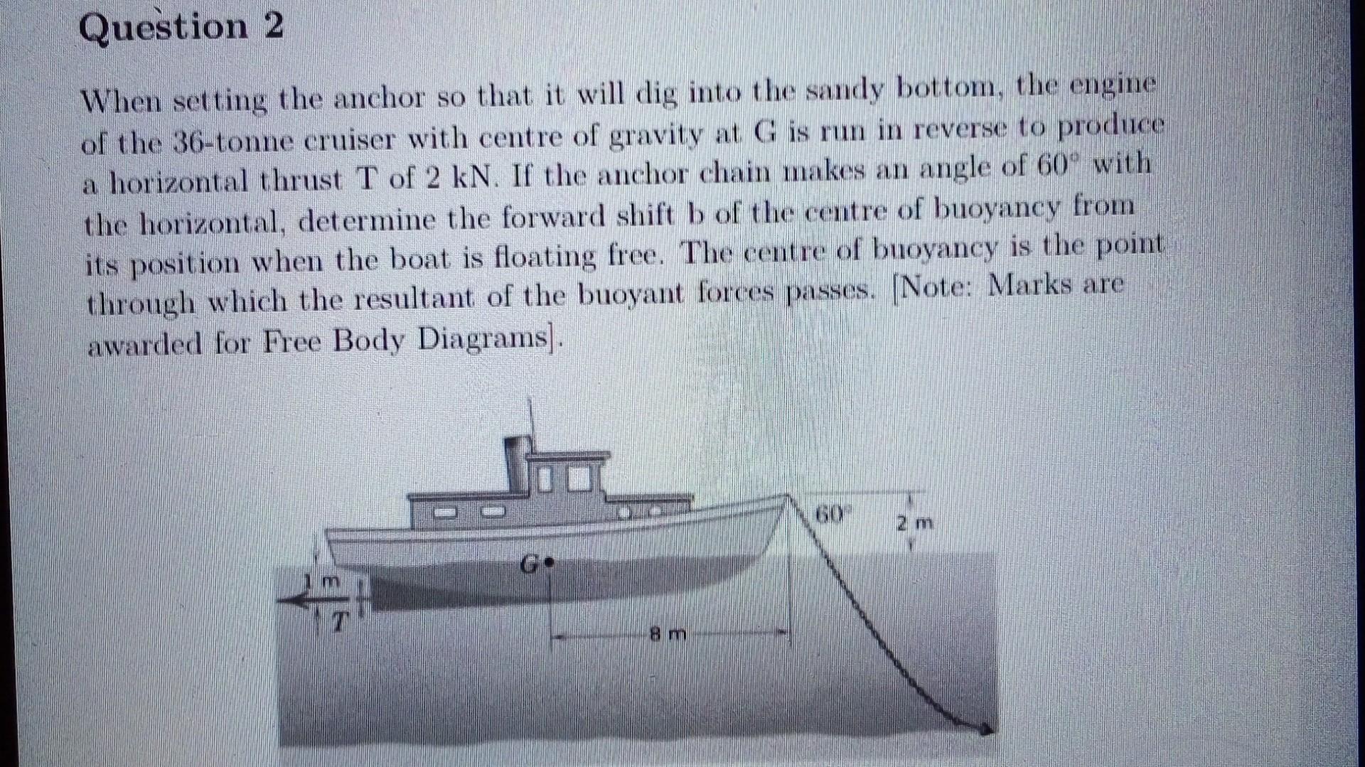 When setting the anchor so that it will dig into the | Chegg.com