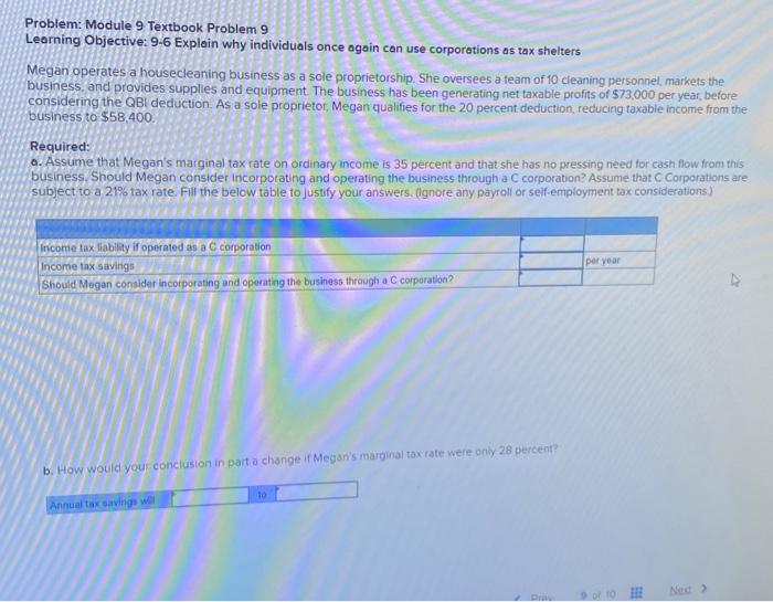 Solved Problem: Module 9 Textbook Problem 9 Learning | Chegg.com Solved Problem: Module 9 Textbook Problem 9 Learning | Chegg.com
