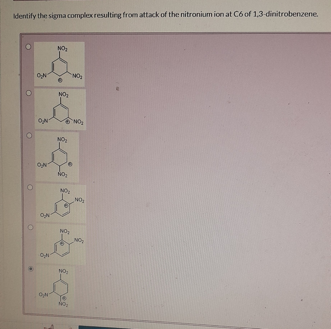 Solved Identify the sigma complex resulting from attack of | Chegg.com