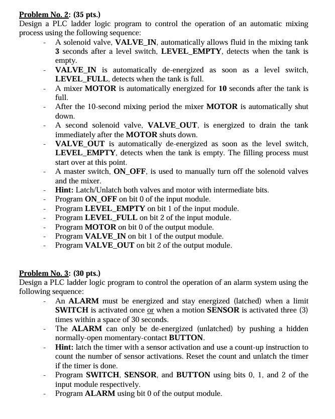 Solved Problem No. 2: (35 ﻿pts.) ﻿please create using | Chegg.com