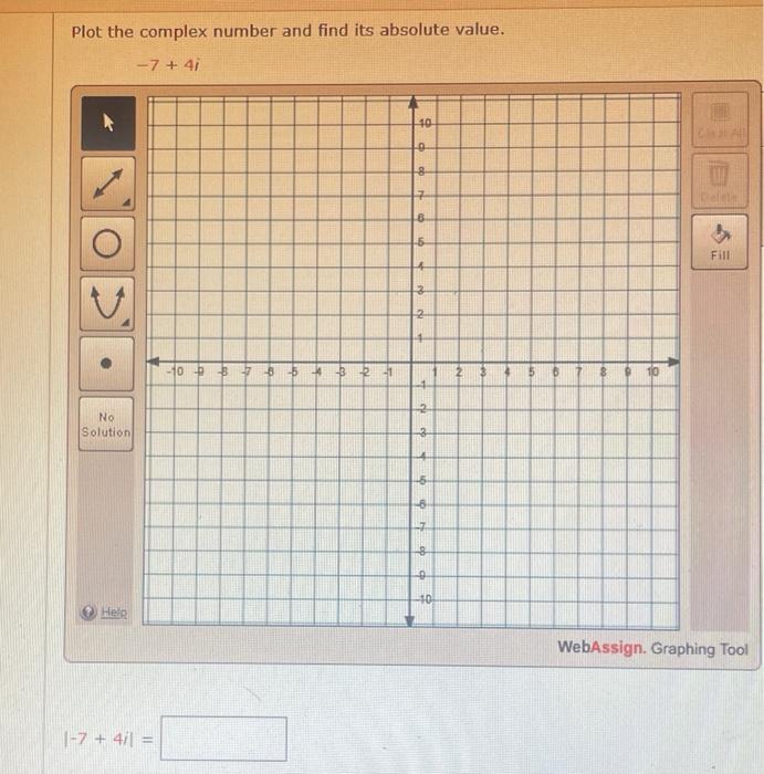 Solved Plot the complex number and find its absolute value. | Chegg.com