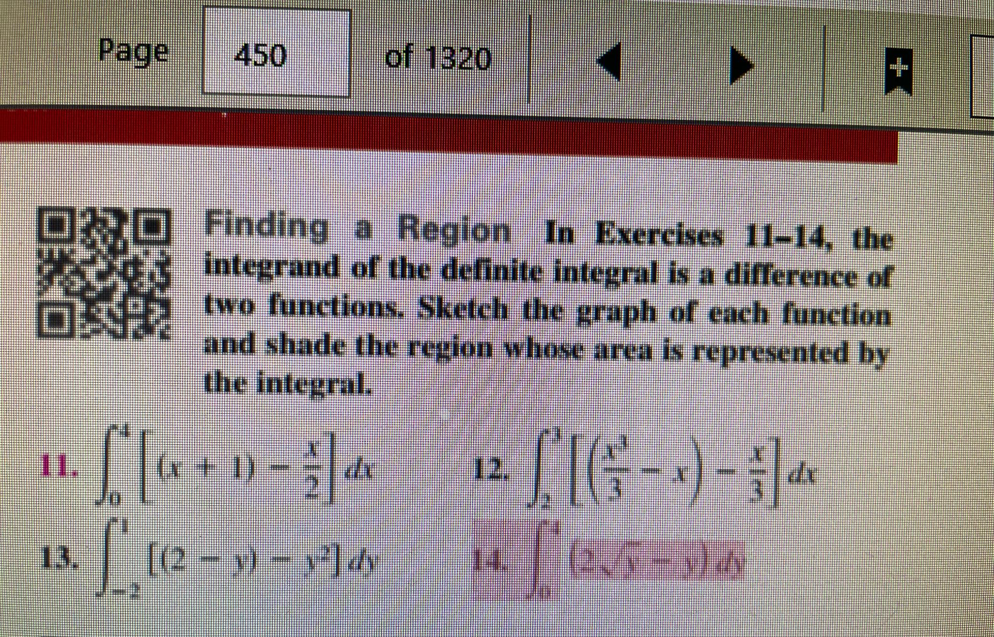 Solved Page450of 1320Finding a Region In Exercises 11-14, | Chegg.com