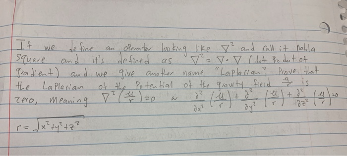 Solved If we define an derator looking like ² and call it | Chegg.com