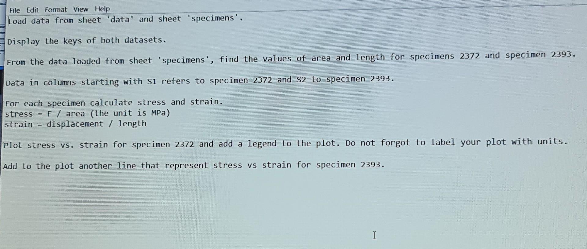Solved File Edit Format View Help Load data from sheet | Chegg.com