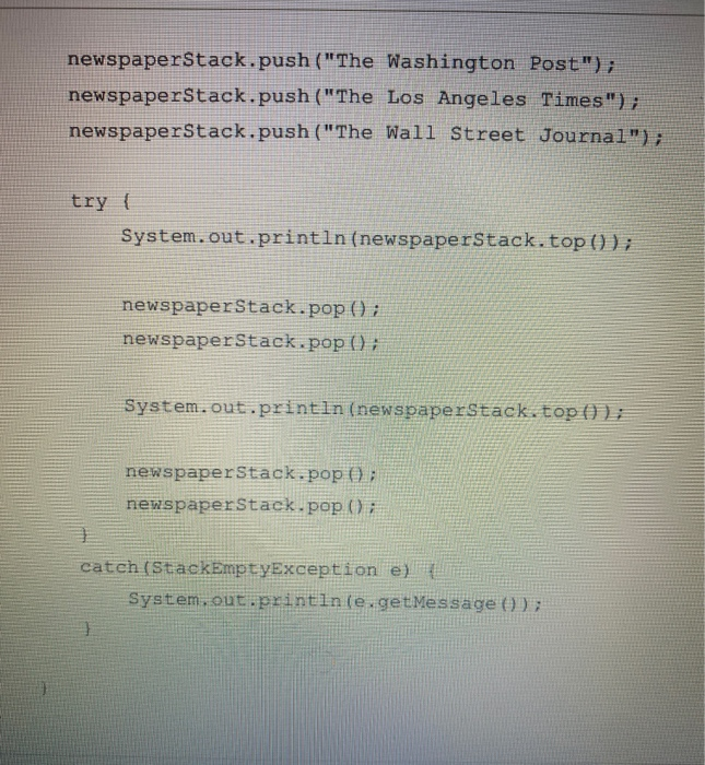 Solved Question 5 10 Pt Use The Following Java Code To