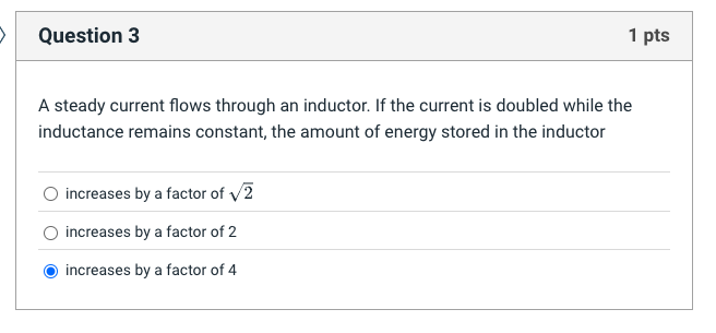 High Quality SOLUTION Question 3A steady current flows through an inductor. | Chegg.com
