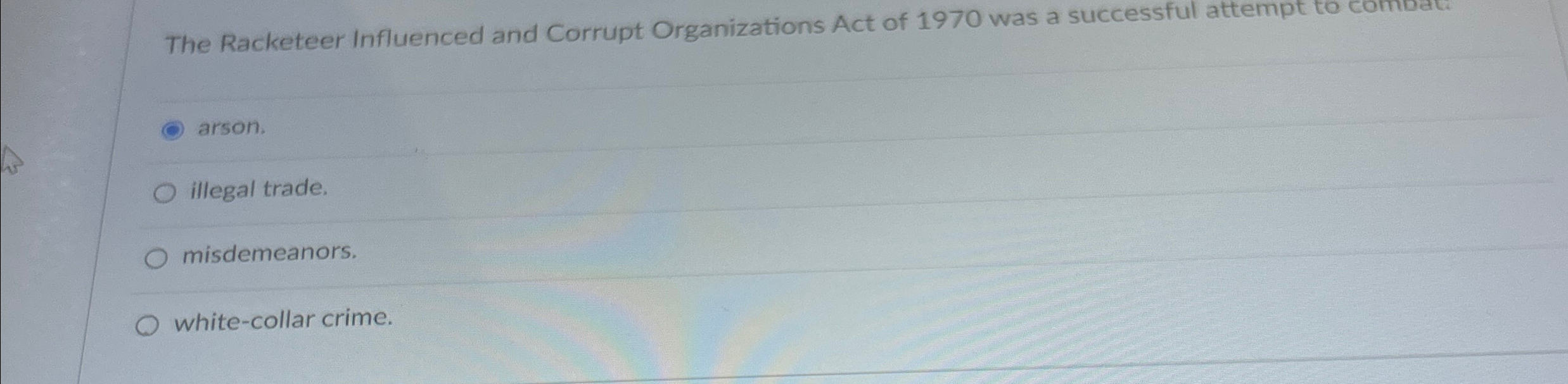 Solved The Racketeer Influenced and Corrupt Organizations | Chegg.com