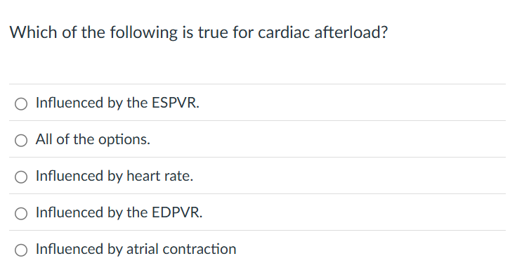 Solved Which of the following is true for cardiac | Chegg.com