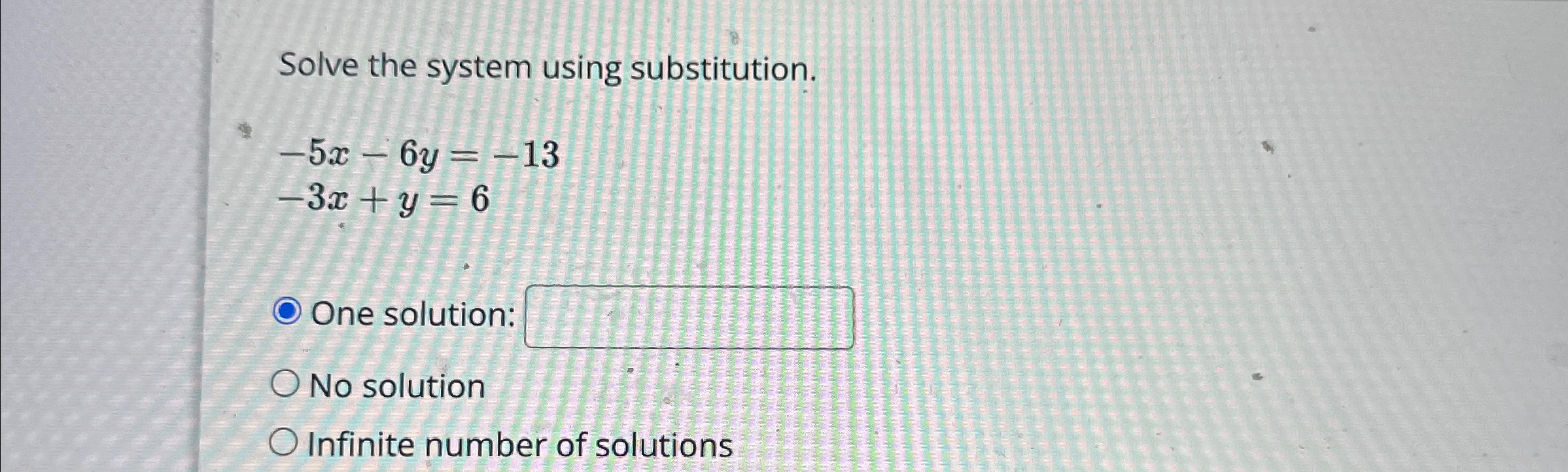 Solved Solve the system using | Chegg.com