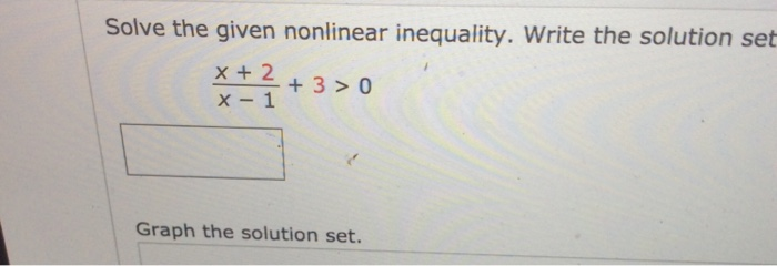 Solved Solve the given nonlinear inequality. Write the | Chegg.com