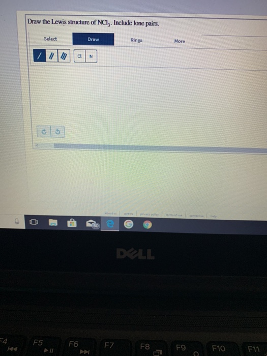 Solved Draw the Lewis structure of NC.,. Include lone pairs. | Chegg.com