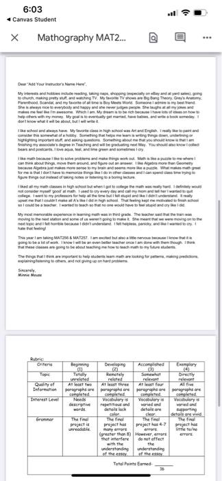 Solved Dear "Ait Yoar matharior's Mave Has". hale that | Chegg.com