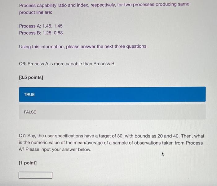 Solved Process capability ratio and index, respectively, for | Chegg.com