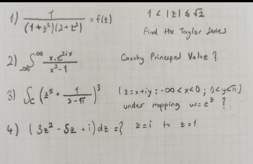 Solved 1(1+z2)(2+z2)=f(z)1