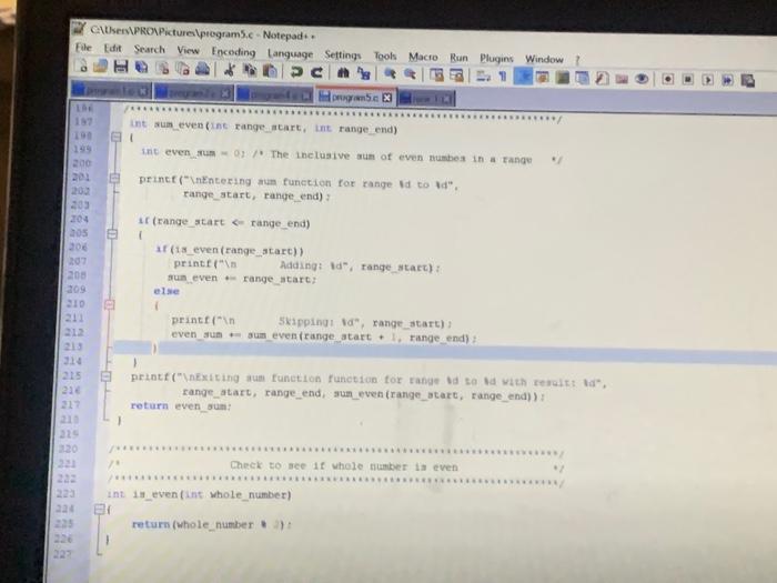 Solved Write a c program to find the sum of even numbers in | Chegg.com