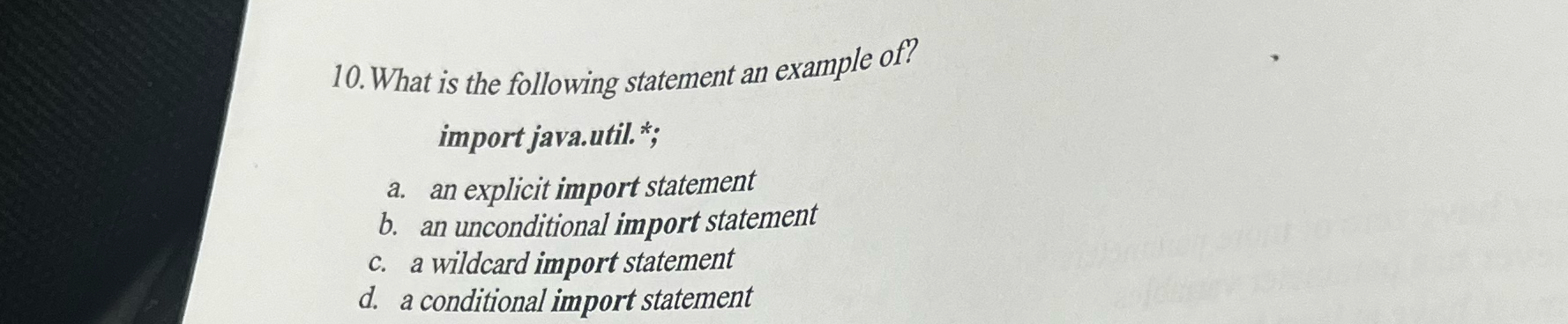 Solved What is the following statement an example of? | Chegg.com