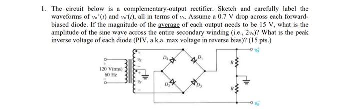 Solved The Circuit Below Is A Complementary Output