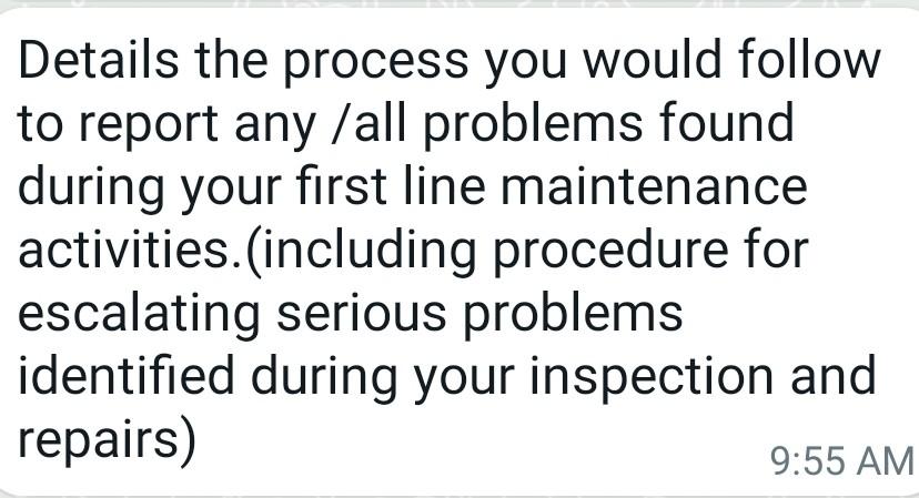 Details the process you would follow to report any | Chegg.com