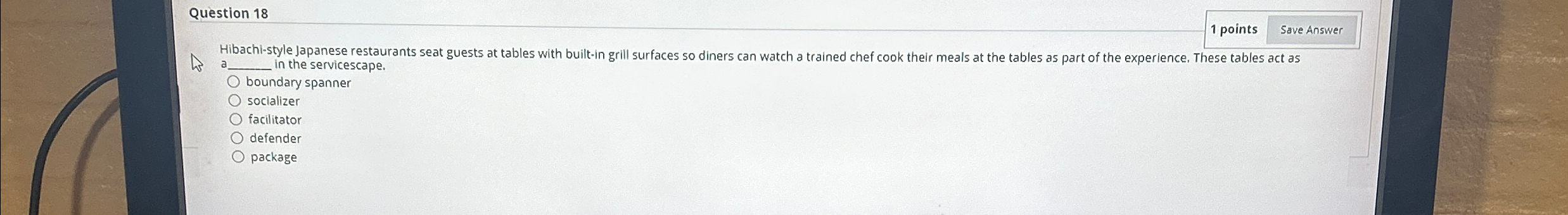 Solved Question 181 ﻿pointsSave AnswerHibachi-style Japanese | Chegg.com