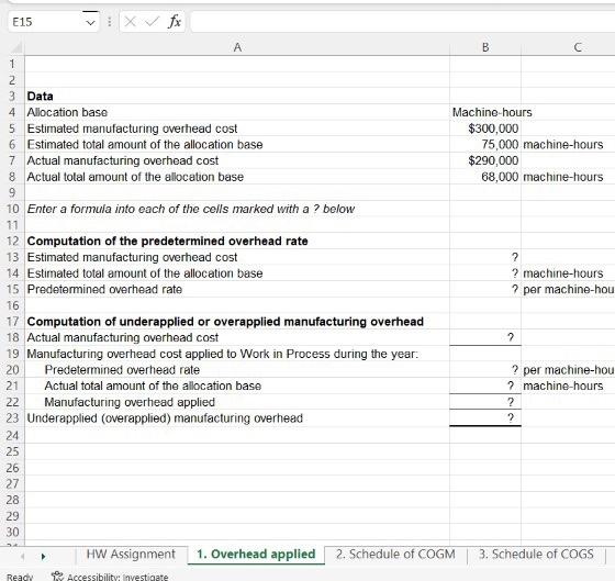 Solved Sbeet 1. Calculate POHR, overhead applied and | Chegg.com