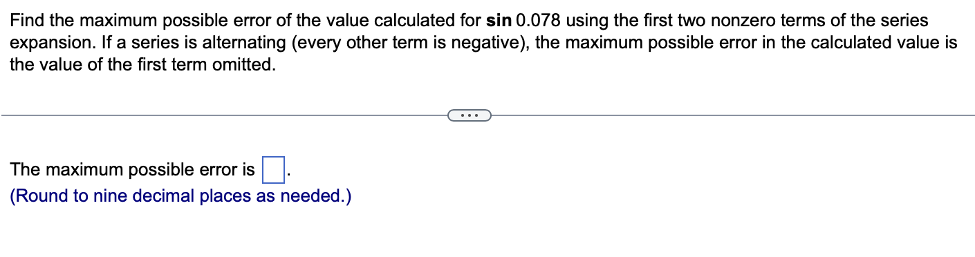 Solved Find the maximum possible error of the value | Chegg.com