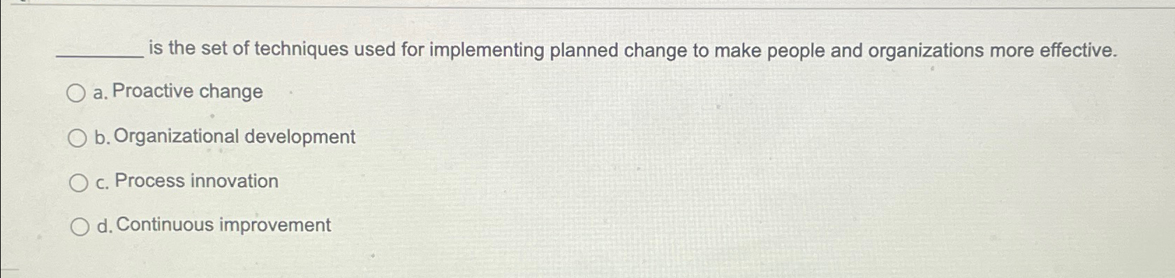 Solved is the set of techniques used for implementing | Chegg.com