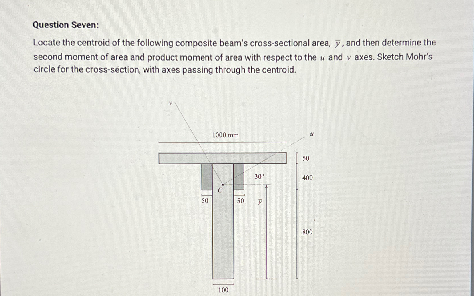 Solved Question Seven:Locate the centroid of the following | Chegg.com