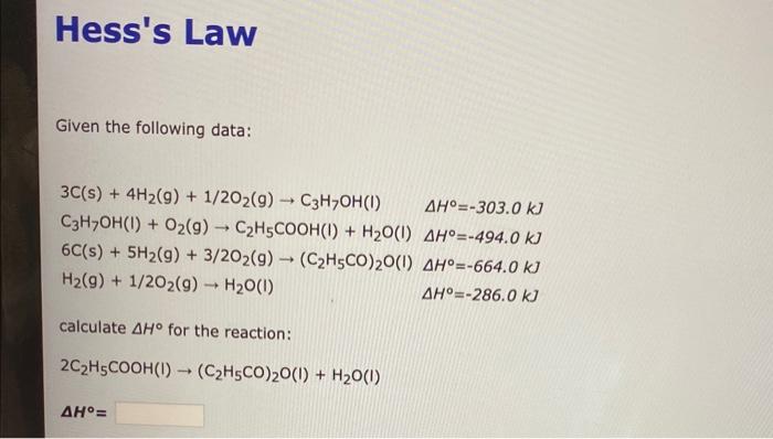 Solved Given the following data: 3C(s)+4H2( g)+1/2O2( | Chegg.com