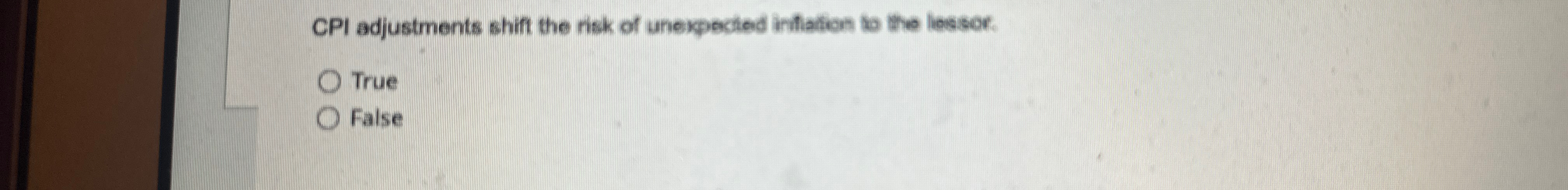 Solved CPI adjustments shift the risk of unexpected | Chegg.com