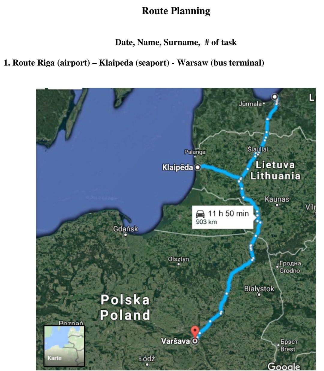 Maps Routing Using ITS Software. providing Example | Chegg.com