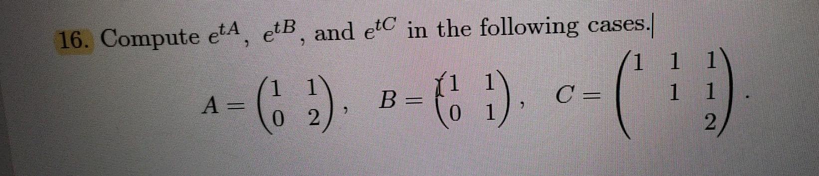 Solved 1 16. Compute eta, etB, and etc in the following | Chegg.com