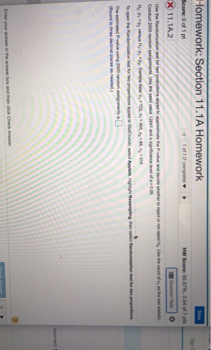 Solved Save Sign Homework: Section 11.1A Homework Score: 0 | Chegg.com