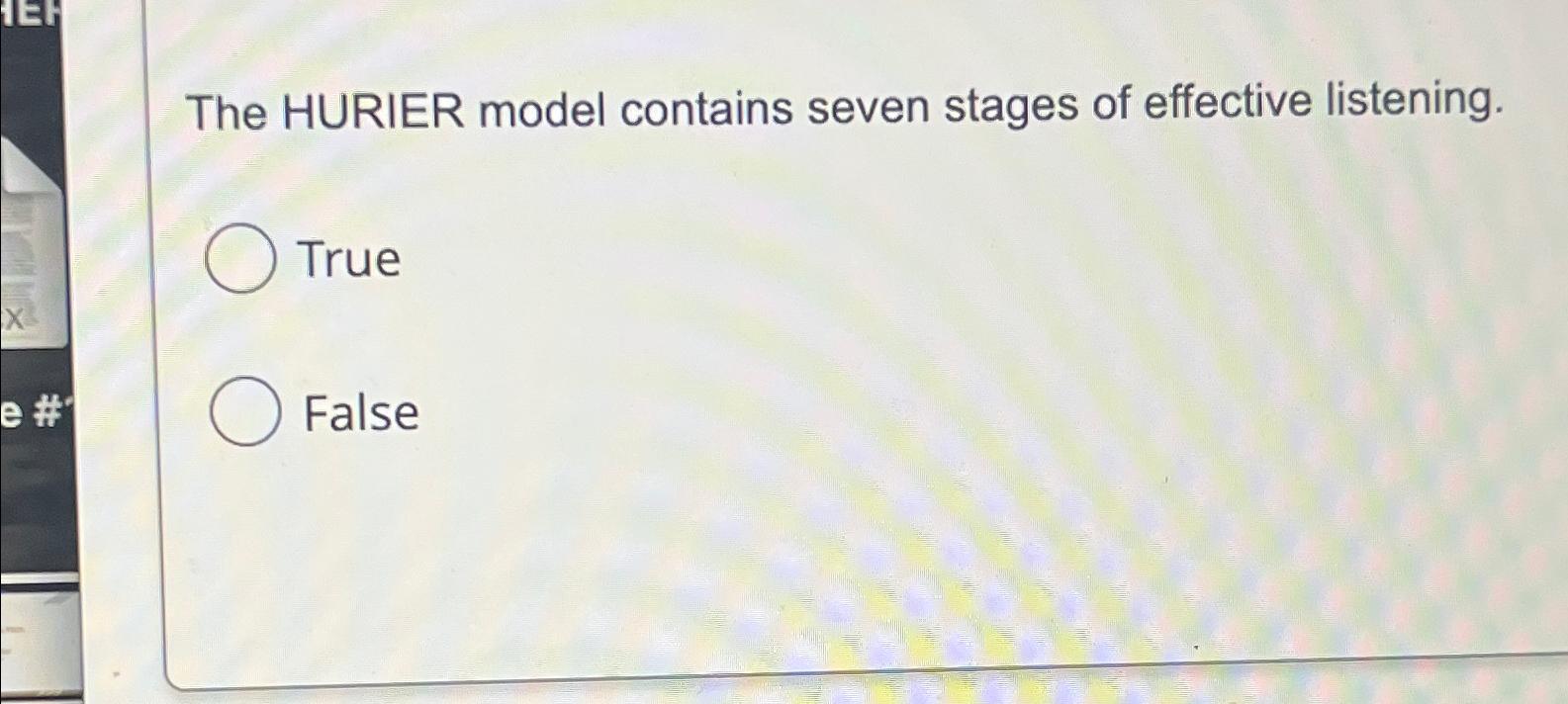 Solved The HURIER model contains seven stages of effective | Chegg.com
