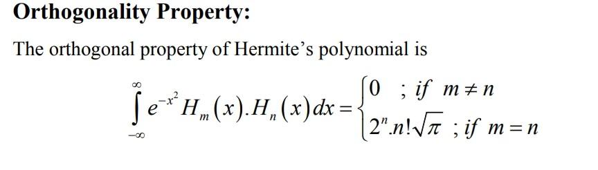 Solved Orthogonality Property: The orthogonal property of | Chegg.com