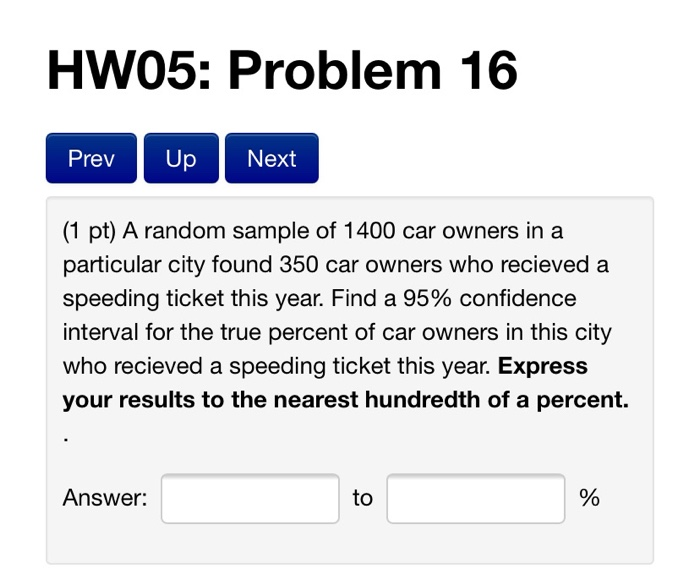 Solved HW05: Problem 14 Prev Up Next (1 pt) Use the given | Chegg.com