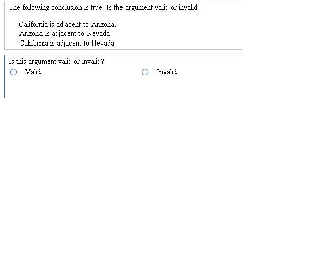 Solved The following conclusion is true. Is the argument | Chegg.com