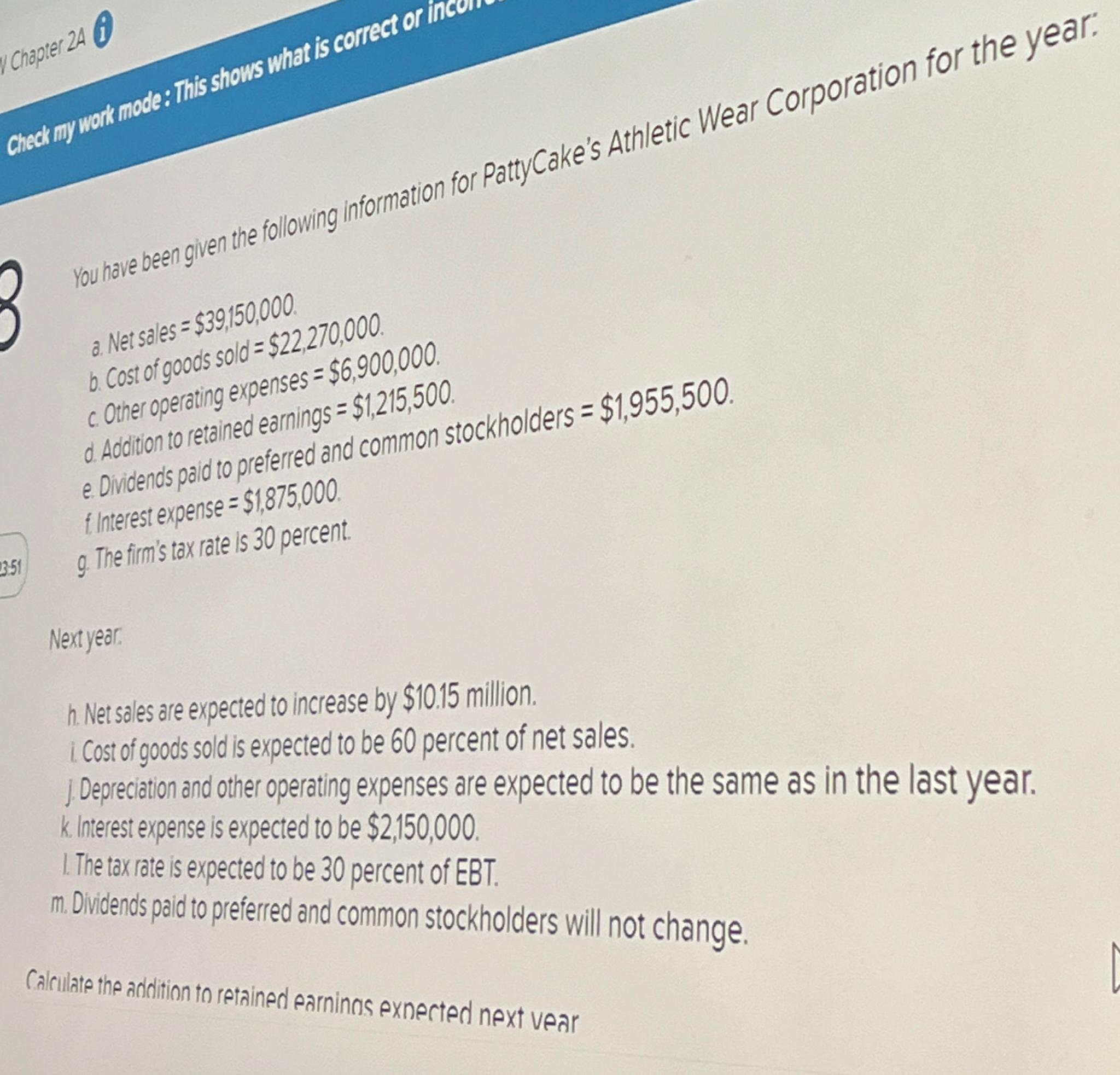 Solved You have been given the following information for | Chegg.com