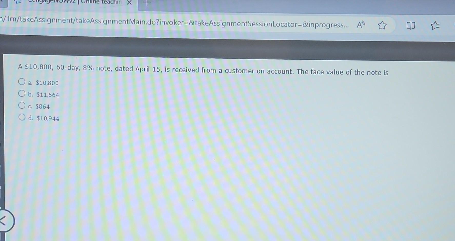 Solved A $10,800,60-day, 8% note, dated April 15 , is | Chegg.com