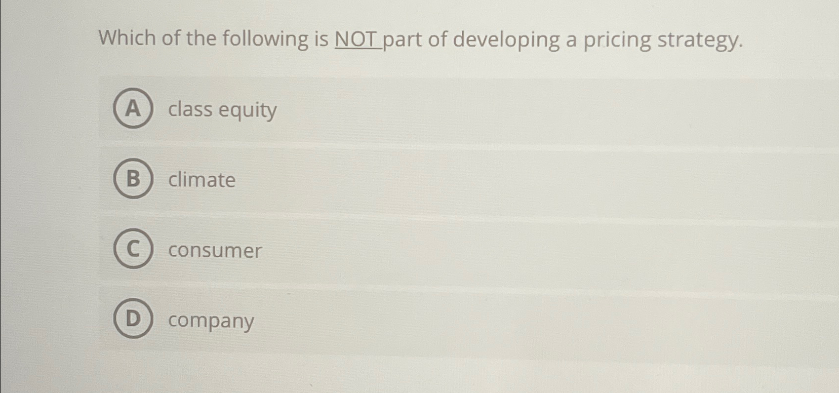 Solved Which of the following is NOT part of developing a | Chegg.com