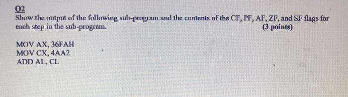 Solved 04 Given a part of the memory structure of an 8088 | Chegg.com