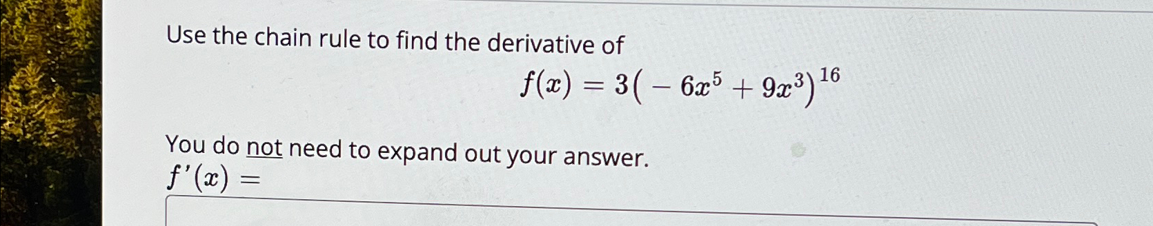 Solved Use the chain rule to find the derivative | Chegg.com