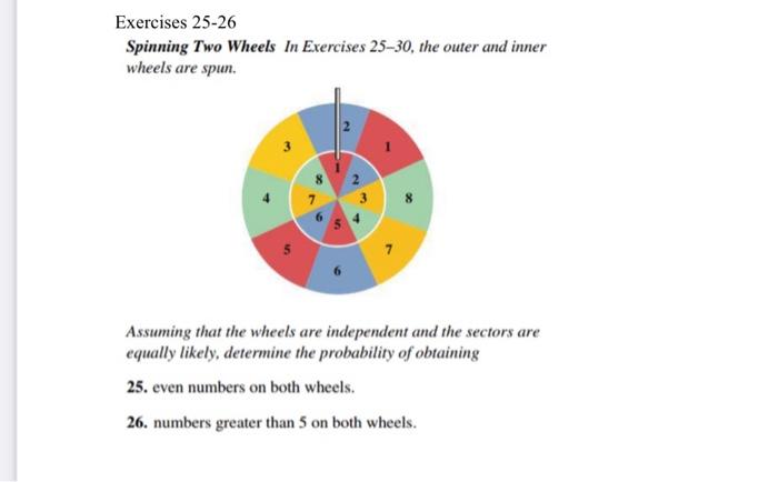 Solved Exercises 25-26 Spinning Two Wheels In Exercises | Chegg.com